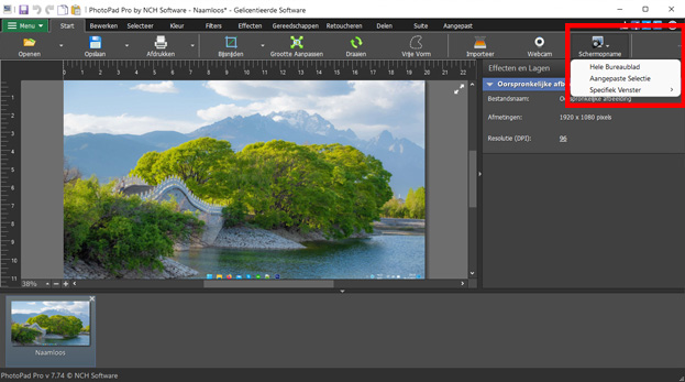 Zo maak je een screenshot op een Mac of PC met PhotoPad