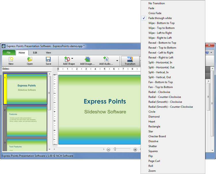 Express Points Presentation Software Screenshots