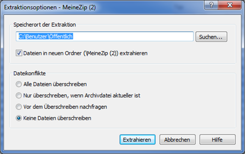 Express Zip ZIP-Programm - Screenshots